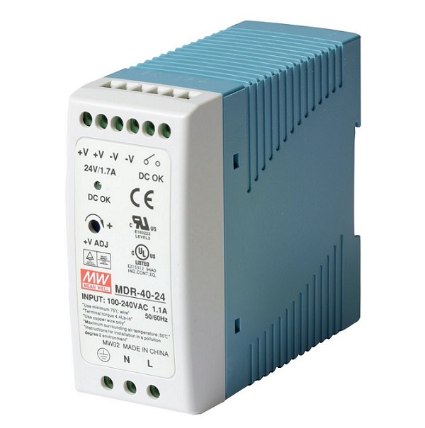 Din-Rail Power Supply 40W/24V MEAN WELL PWR-40-24 (MDR-40-24) - SMNET