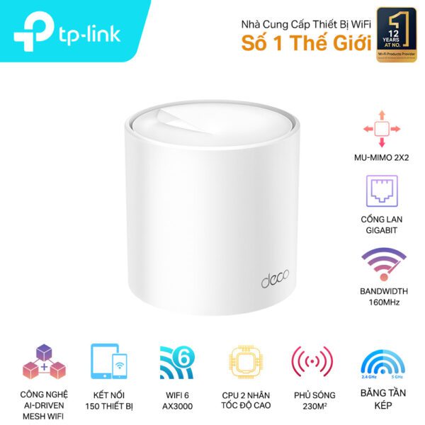 Hệ thống Wi-Fi 6 Mesh Cho Gia Đình AX3000 TP-LINK Deco X50 - SMNET