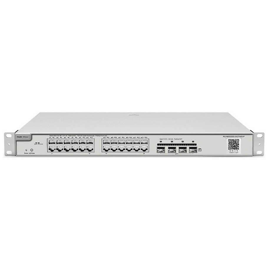 24-port GE PoE Managed Switch RUIJIE RG-NBS3200-24GT4XS-P - SMNET